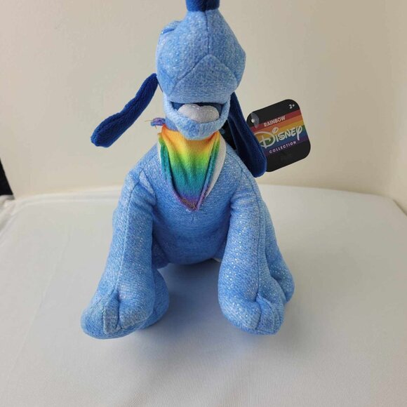 Toys | New Disney Pluto Plush Toy Rainbow Collection Pride 8 Blue With ...